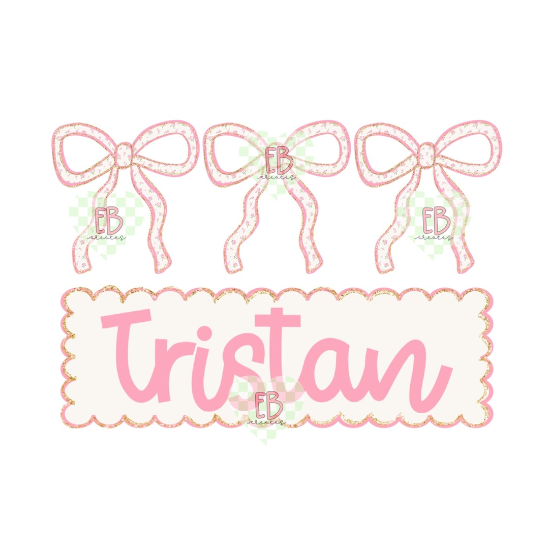 Floral Coquette Custom Name PNG - Etsy