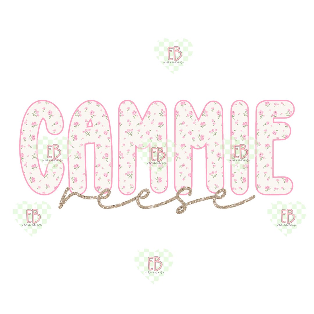 Preppy Custom Name PNG - Etsy