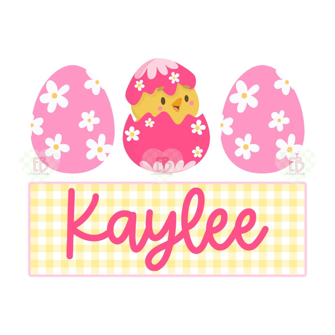 Easter Chick Custom Name PNG - Etsy
