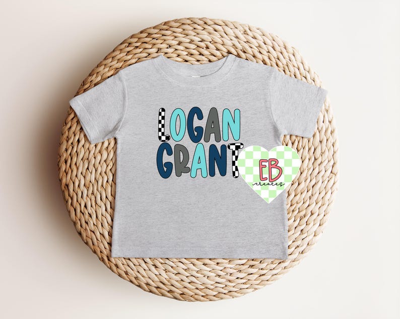 Custom Name PNG | Blue Checker Block Letters | Personalized Name ...