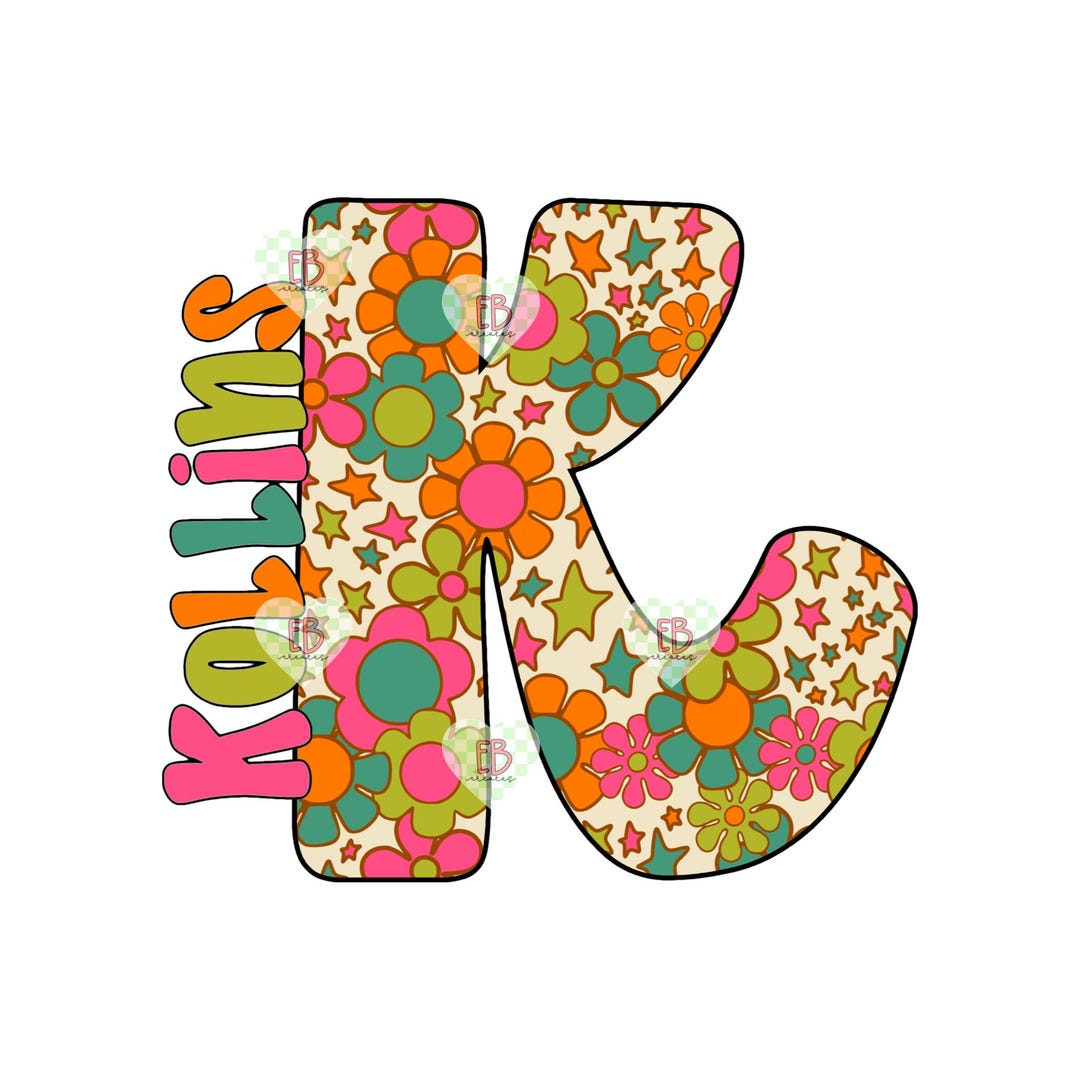 Custom Initial and Name PNG - Etsy