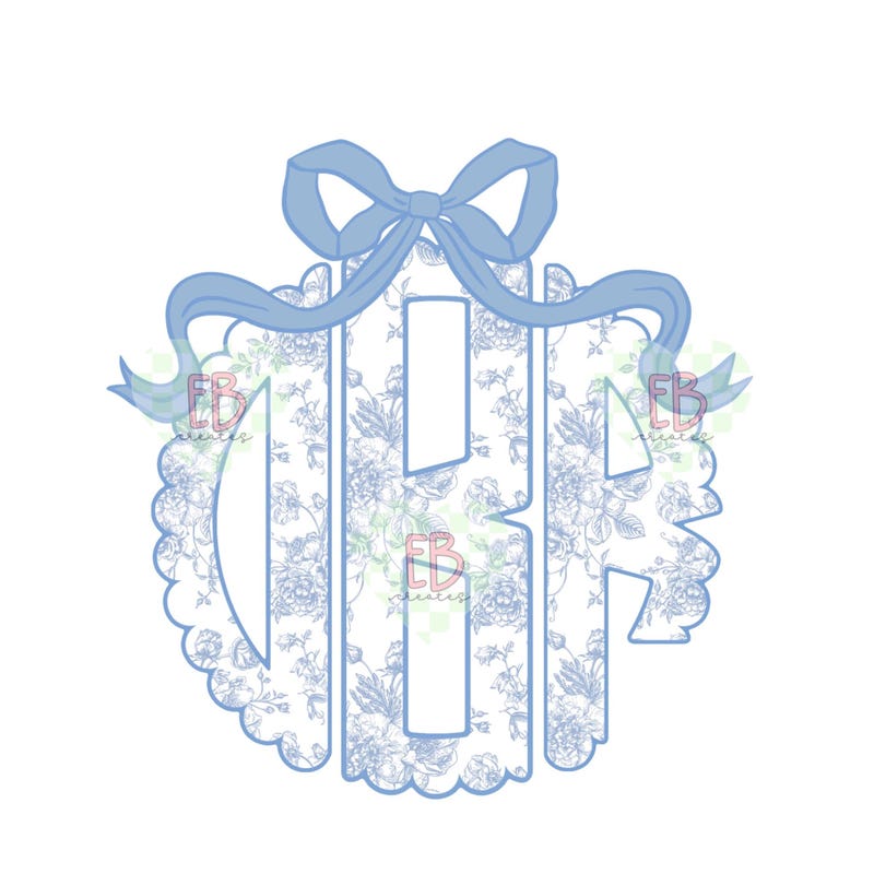 Monogram Scallop - Etsy