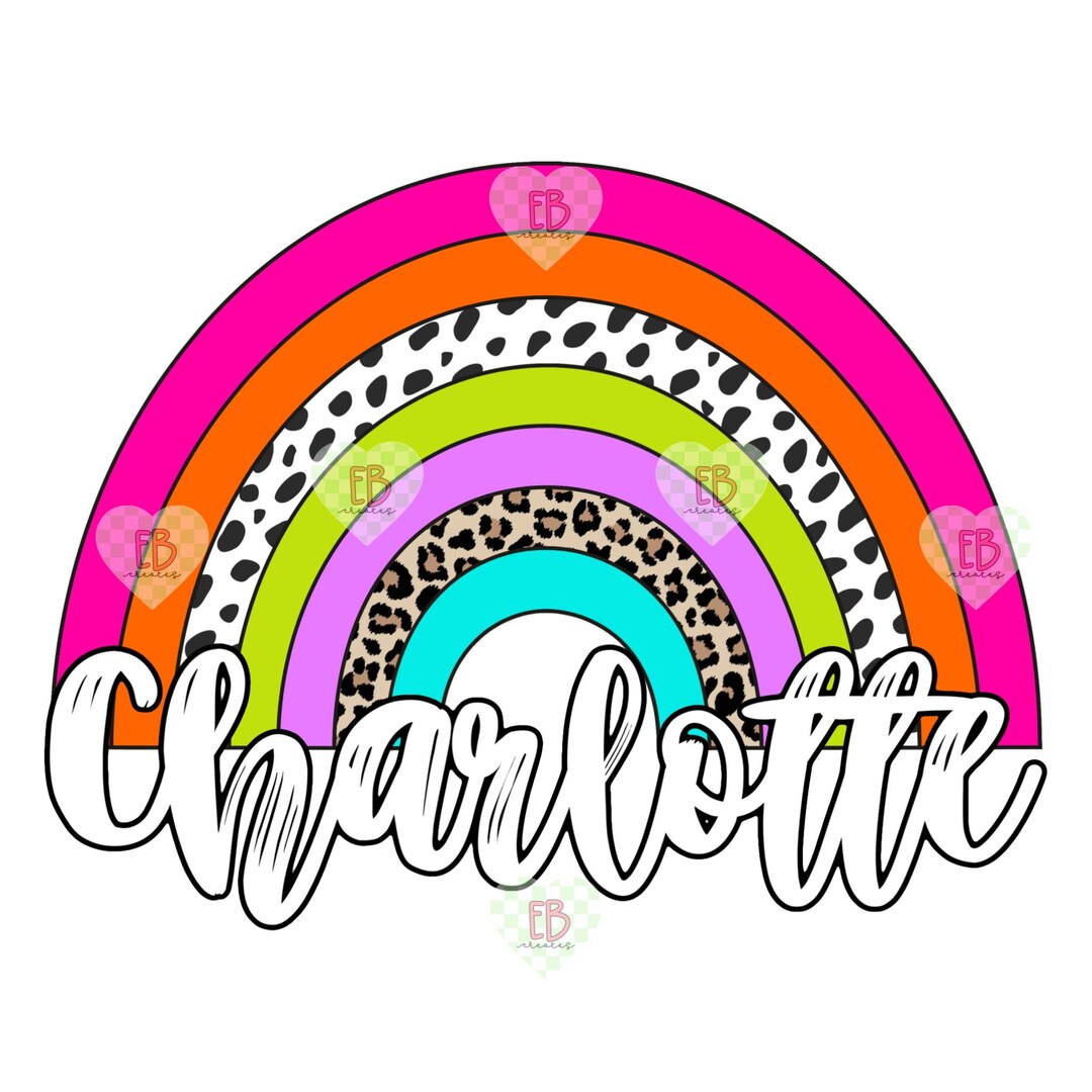Custom Colorful Rainbow Name PNG - Etsy