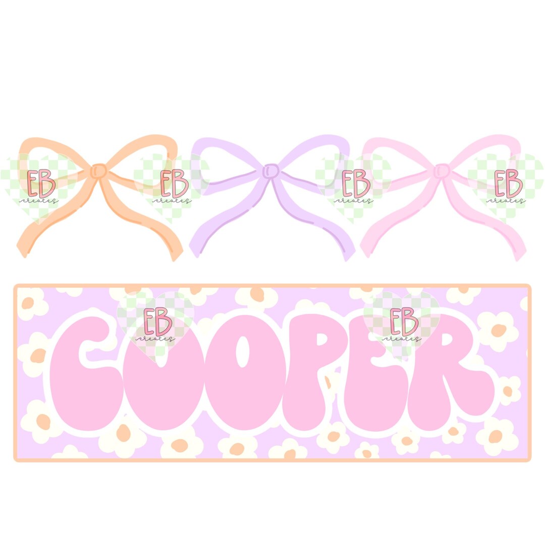 Spring Coquette Custom Name PNG - Etsy