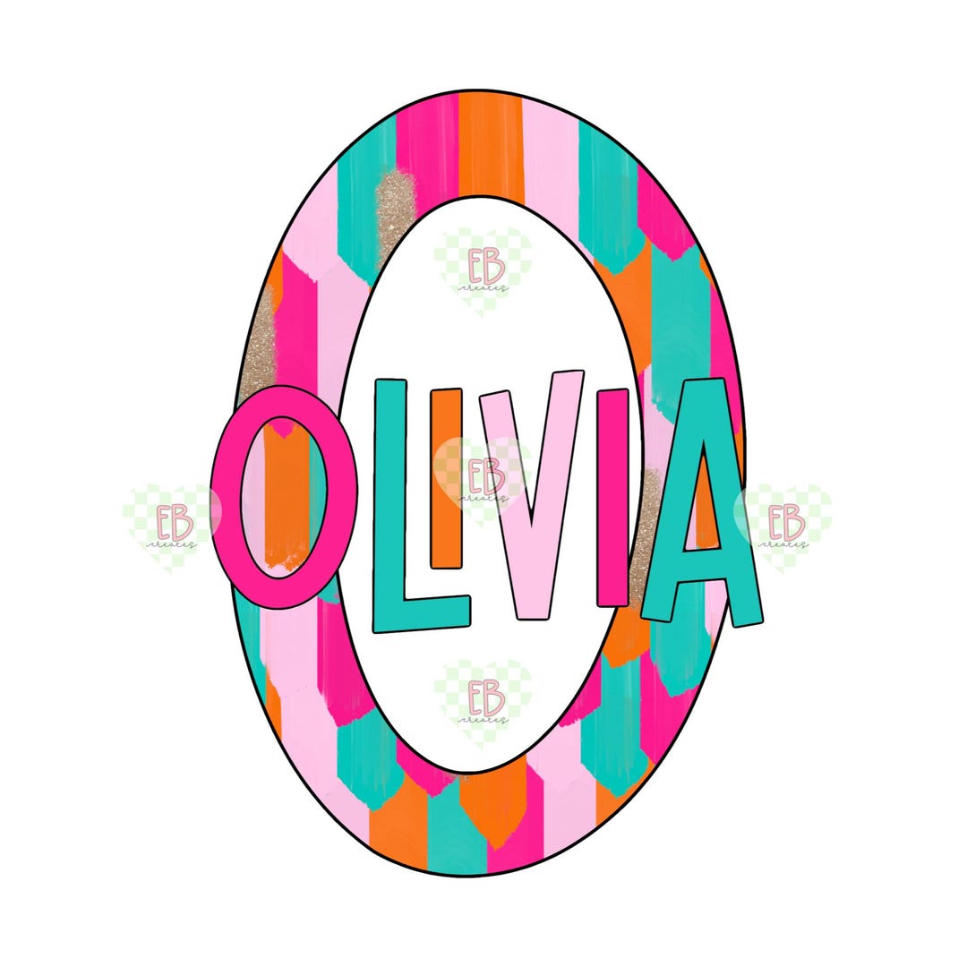 Custom Initial and Name PNG - Etsy