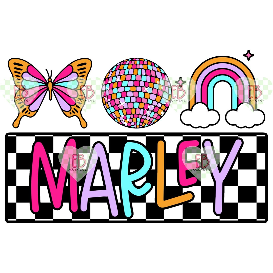 Groovy Girly Custom Name PNG - Etsy