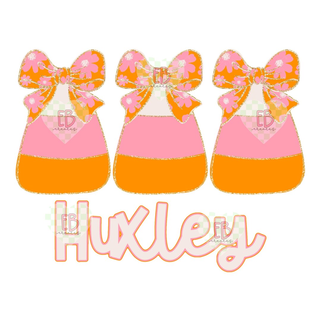 Trendy Candy Corn Custom Name PNG - Etsy