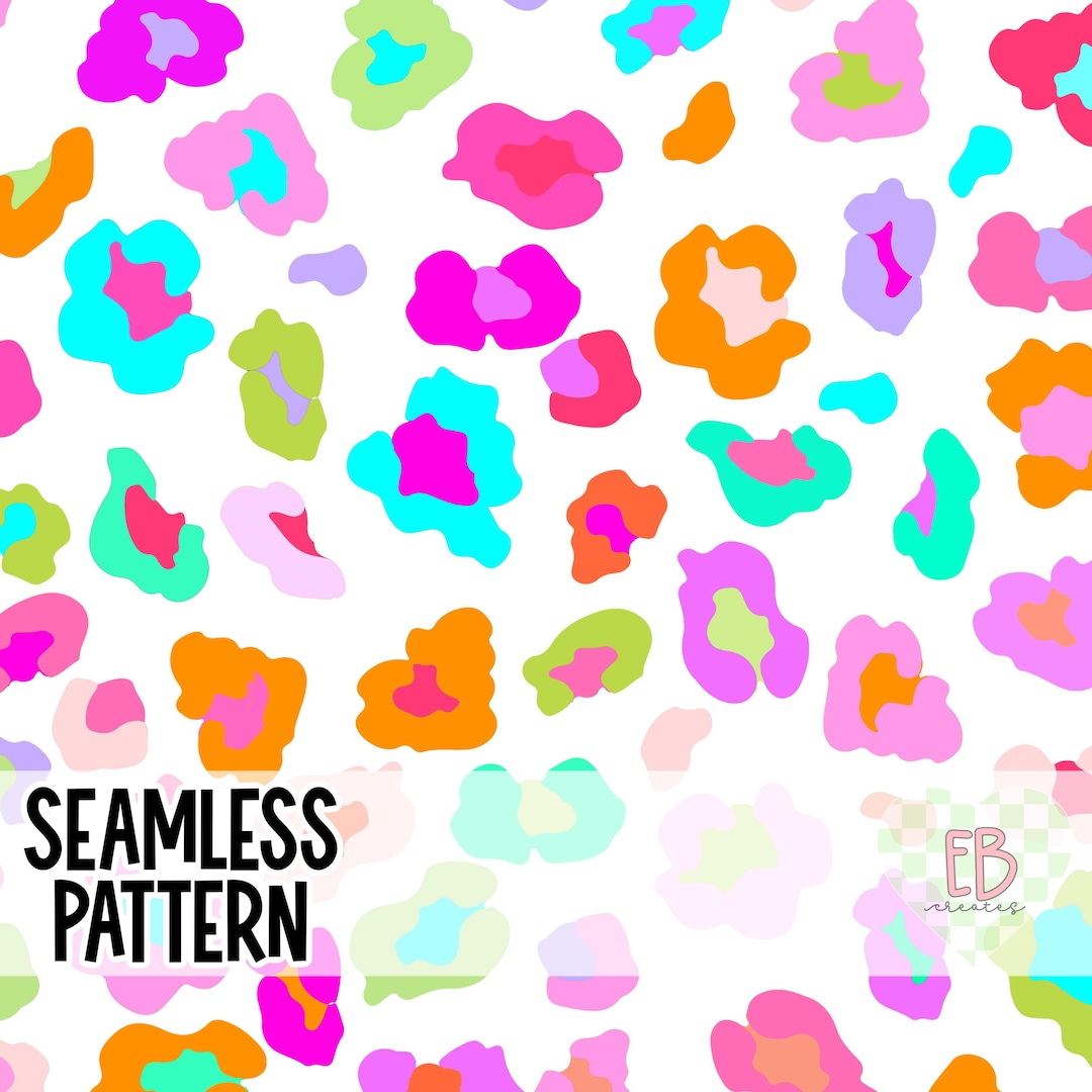 Colorful Leopard Seamless Pattern - Etsy