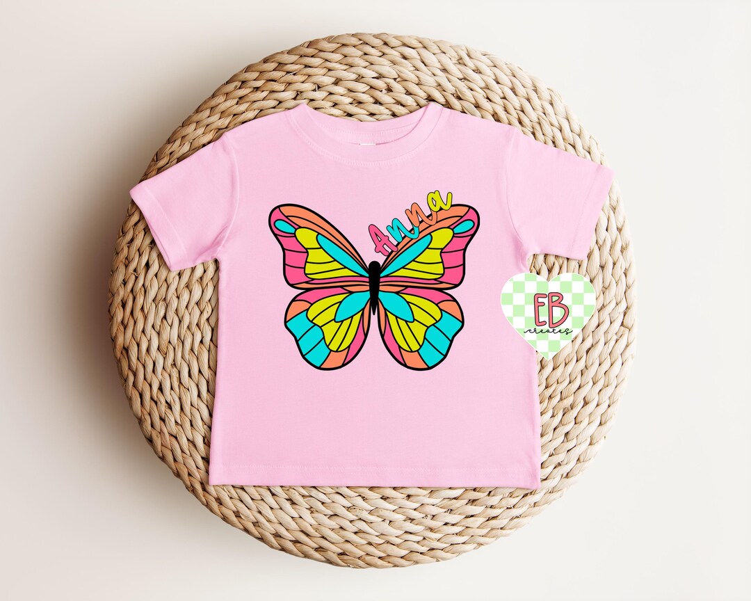 Custom Colorful Butterfly Name PNG - Etsy