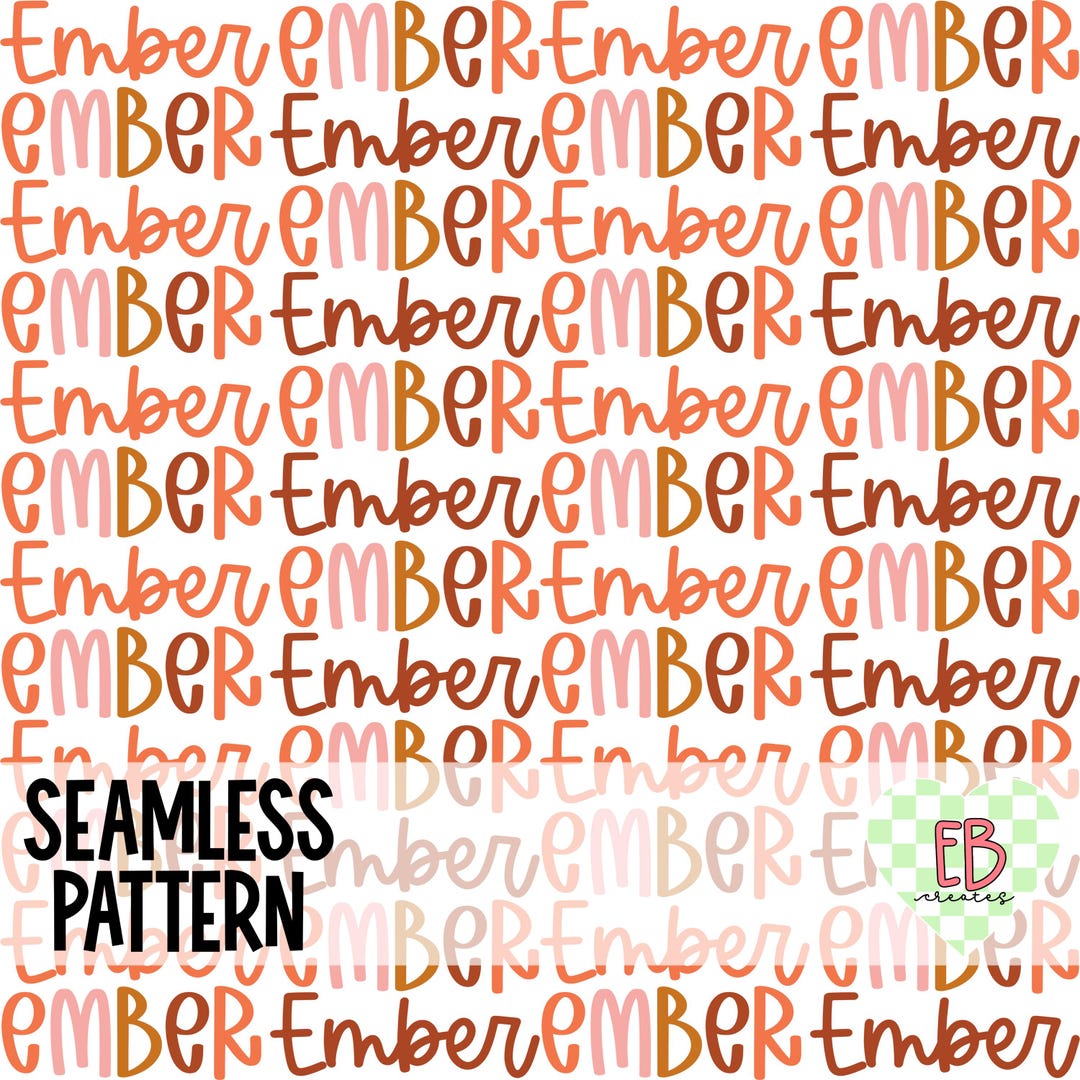 Custom Name Seamless Pattern - Etsy