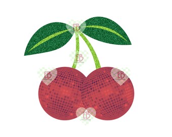 Cherry Clipart, Disco Ball Cherry PNG, Cherry Disco Retro Clipart ...