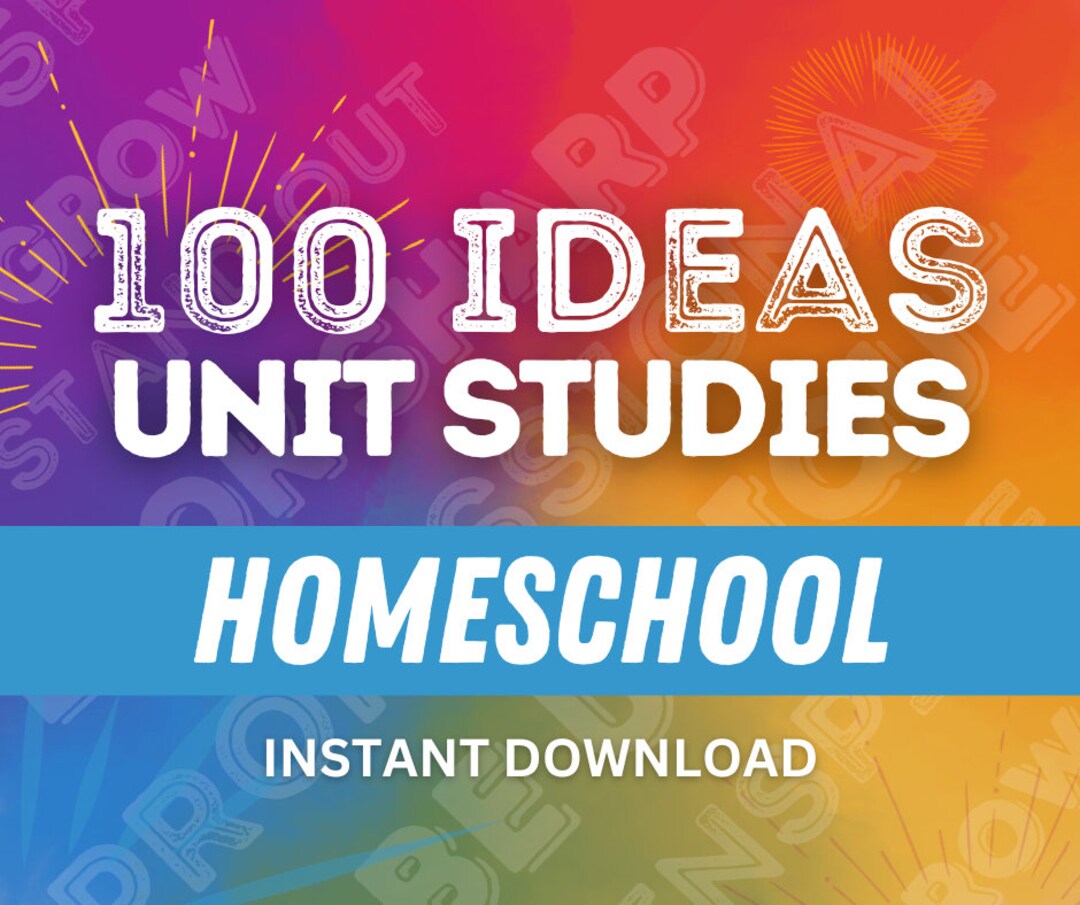 100 Unit Study IDEAS for HOMESCHOOL - Etsy
