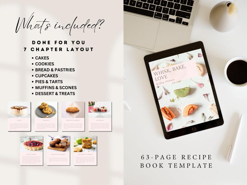 Cookbook Template Editable Recipe Book Custom Book Recipe Card Meal ...