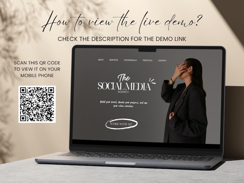 Canva Website Template Social Media Manager Portfolio Marketing Girl ...