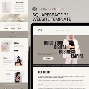 Squarespace Template Digital Product Seller Website Course Creator Coach Page Template PLR MRR ...