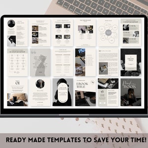 PLR Ebook Template Editable Canva Course Creator Lead Magnet Coaching Guide Workbook MRR License ...