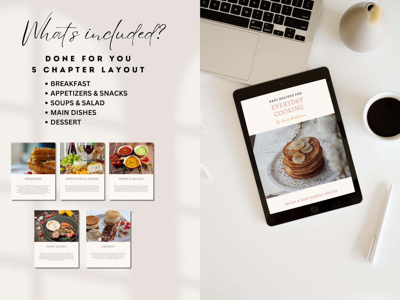 Cookbook Template Editable Recipe Book Custom Book Recipe Card Meal ...
