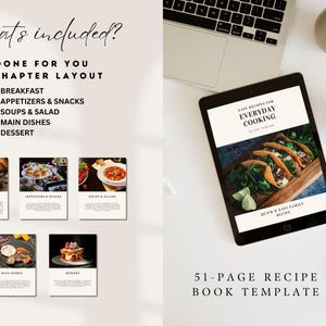Cookbook Template Editable Recipe Book Custom Book Recipe Card Meal ...