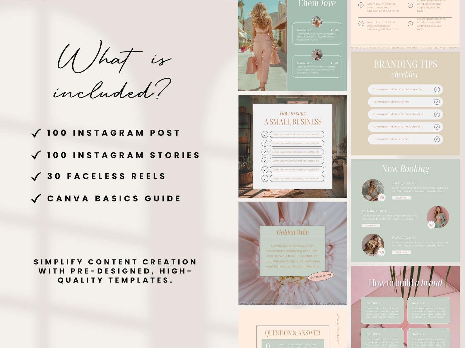 Instagram Post Reel Stories Social Media Template Faceless Content Post ...