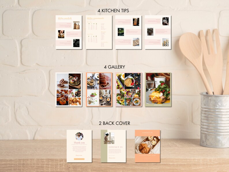PLR Cookbook Template Editable Canva Recipe Book Ebook Pages Private ...