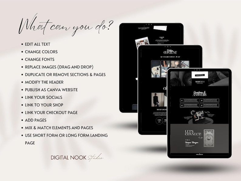 Canva Website Template Social Media Manager Portfolio Marketing Girl ...