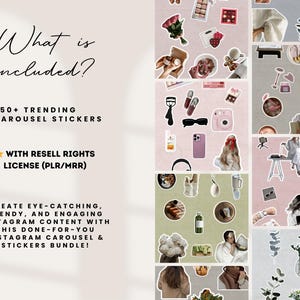 Instagram Carousel Stickers Trending Social Media Content Post Bundle ...