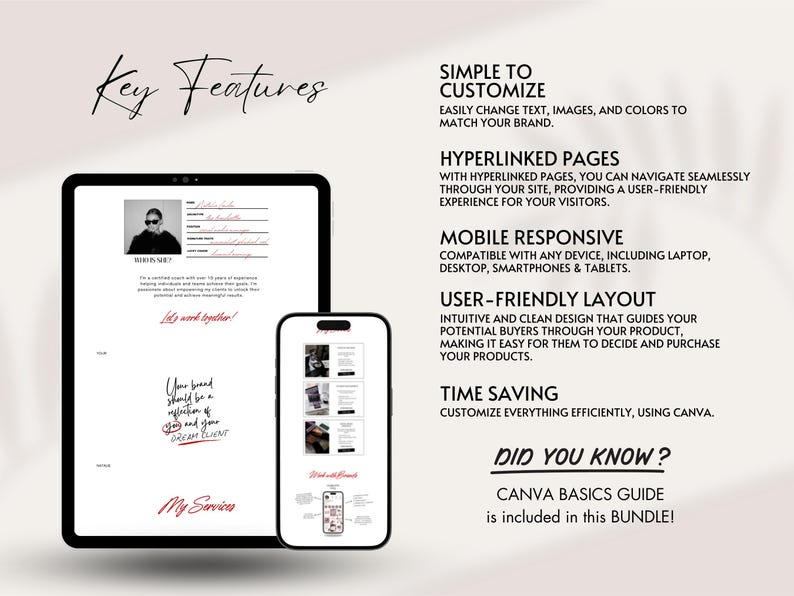 Modern Aesthetic Canva Website Template Social Media Manager Portfolio ...