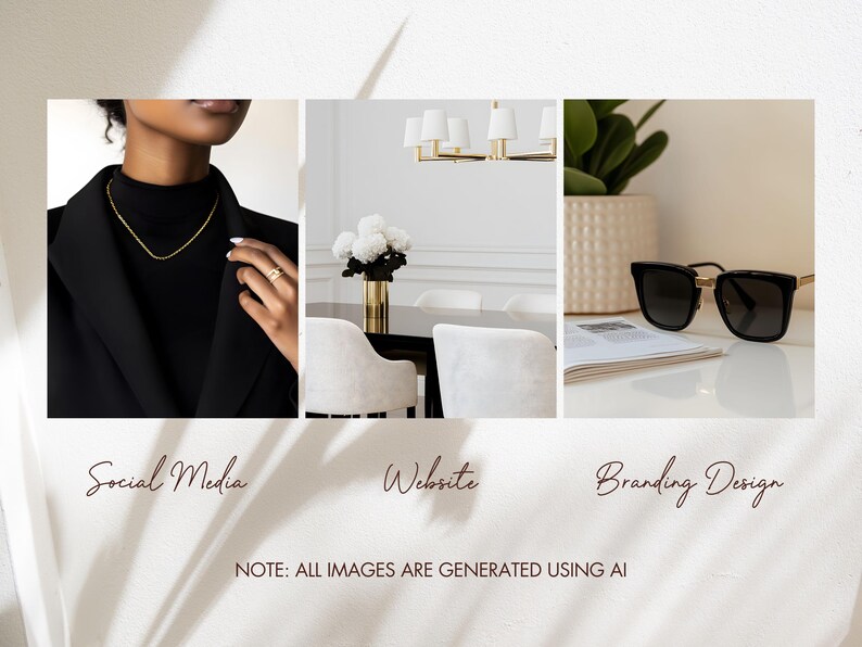 Melanin Aesthetic Woman Stock Images Faceless Girl Boss Stock Photo Marketing Luxury PLR MRR AI ...