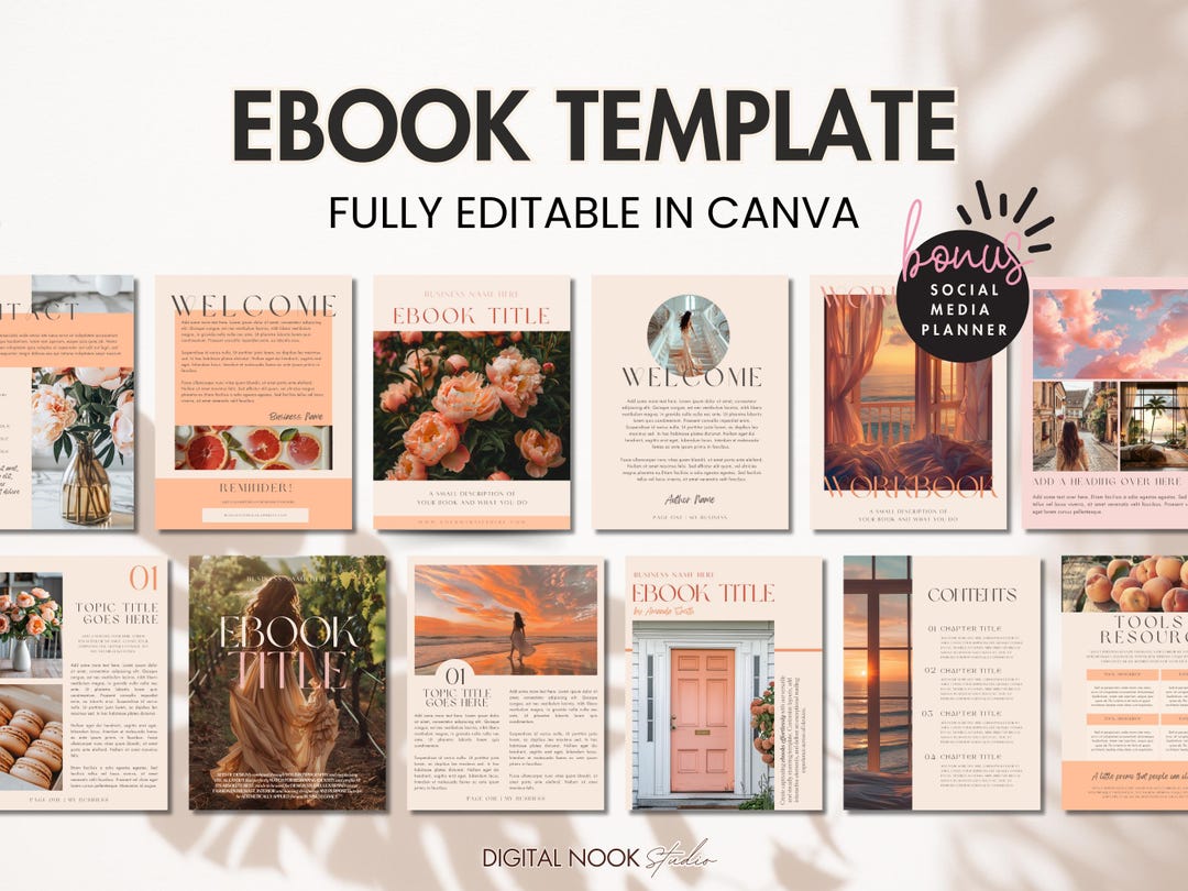 Ebook Template Canva Editable Lead Magnet Coaching Guide Book Course ...