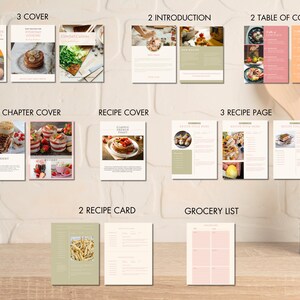 PLR Cookbook Template Editable Canva Recipe Book Ebook Pages Private ...