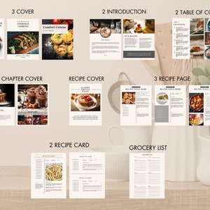 PLR Cookbook Template Editable Canva Recipe Book Ebook Pages Private ...