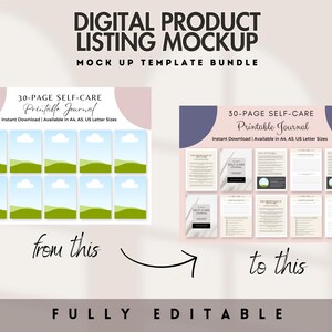Mockup Canva Template Editable Course Creator Coach Digital Product ...