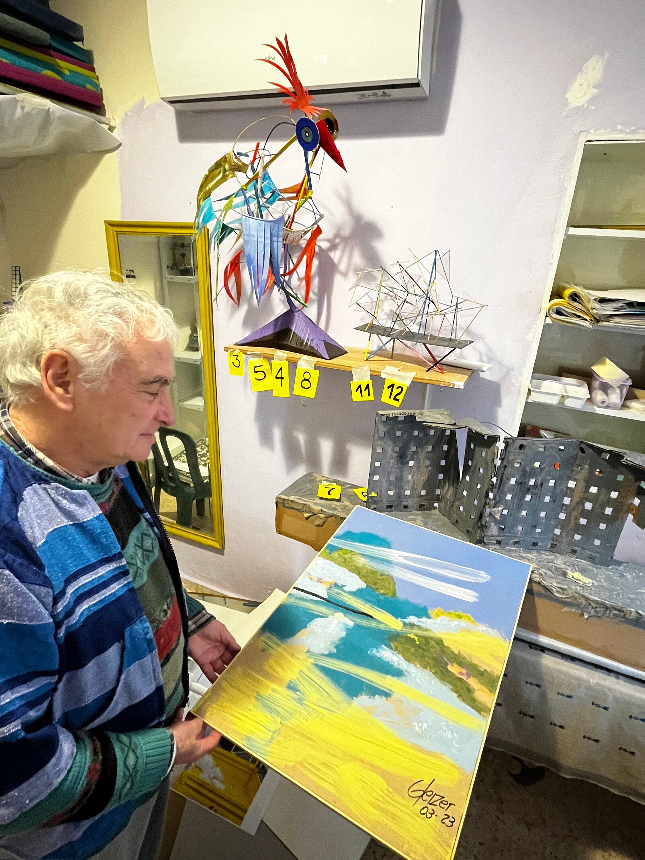 Between Unexpected Currents. Original Art. Unique Painting by Sergio ...