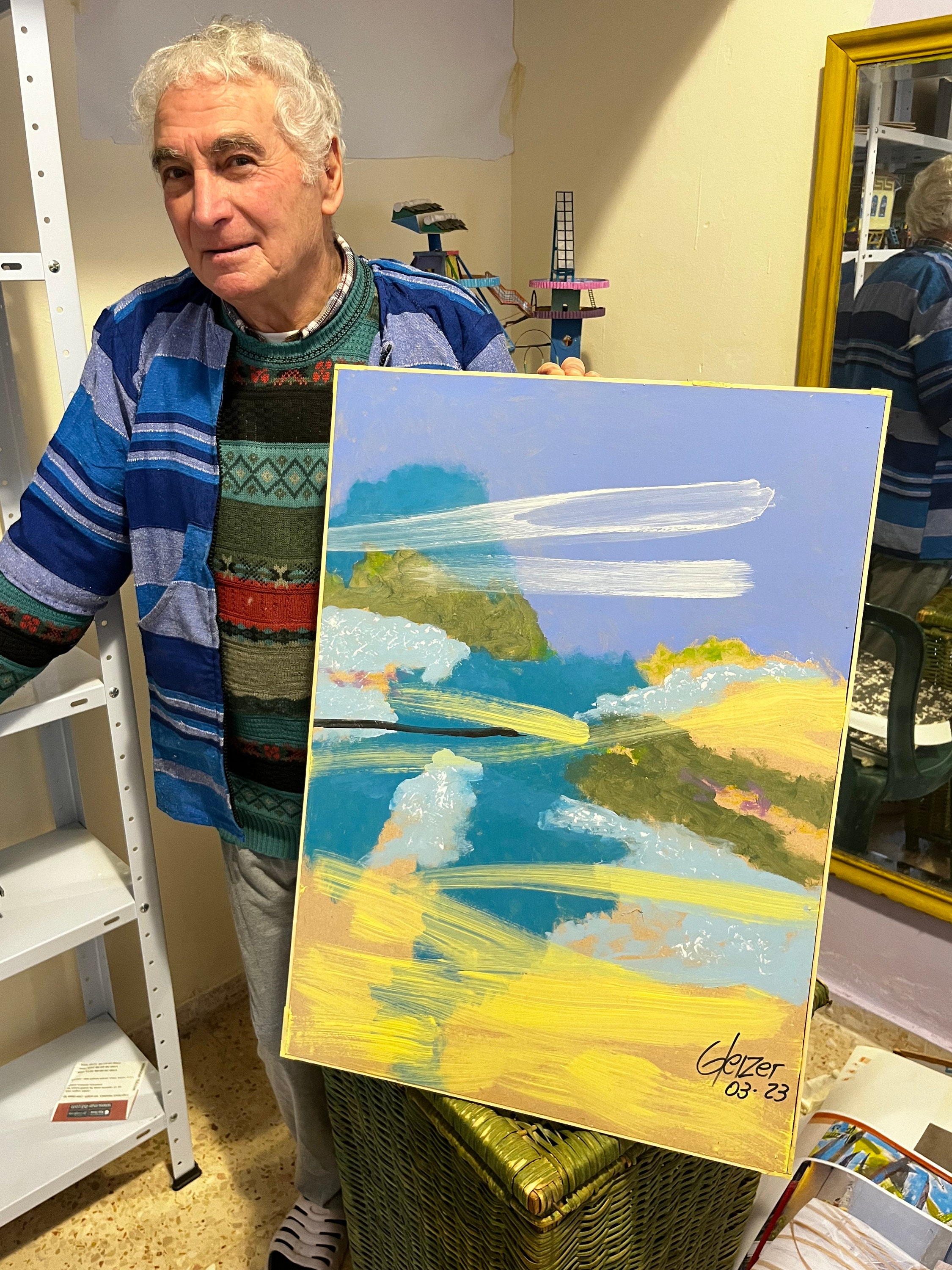 Between Unexpected Currents. Original Art. Unique Painting by Sergio ...