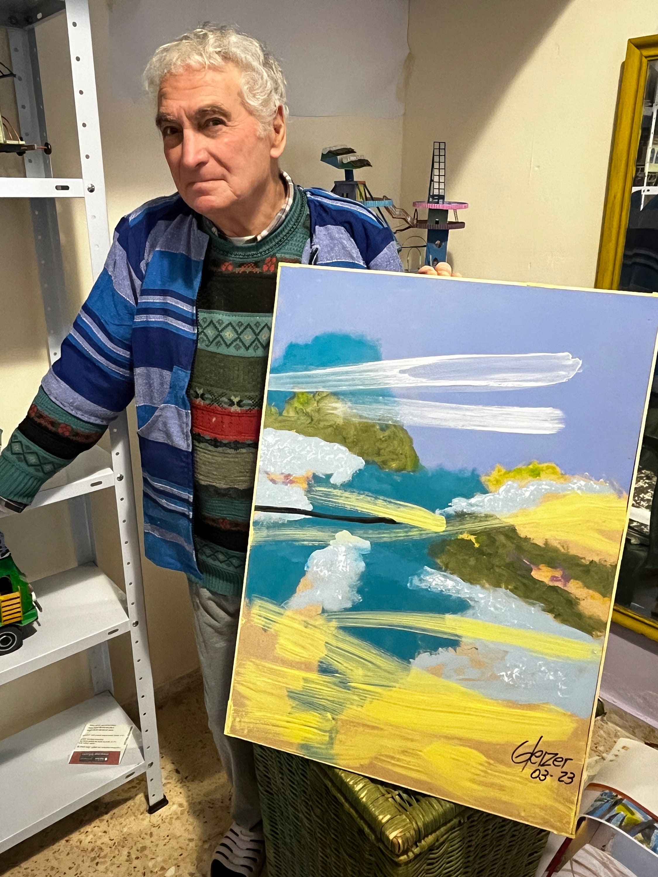 Between Unexpected Currents. Original Art. Unique Painting by Sergio ...