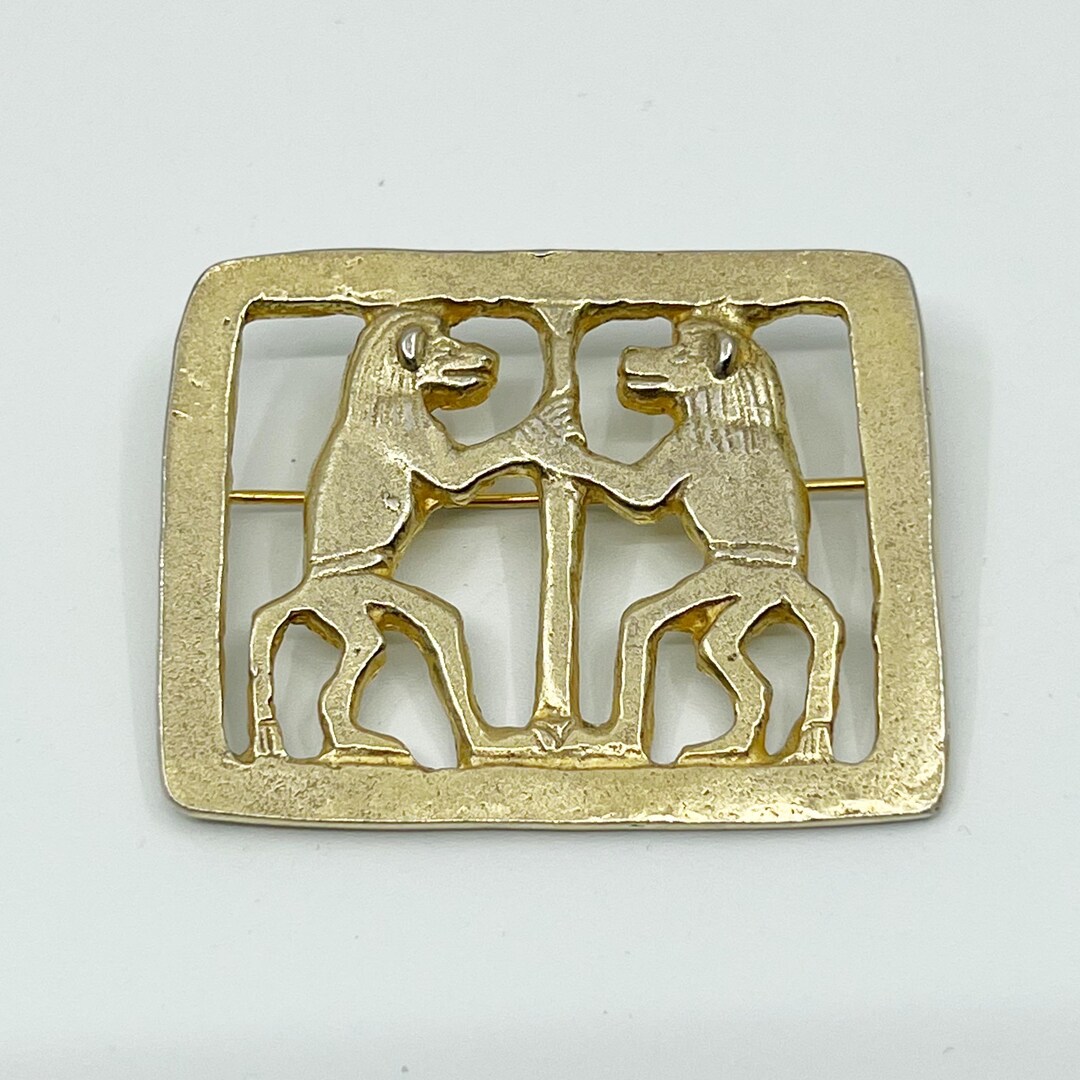 MMA Metropolitan Museum of Art Sterling Silver Apes Brooch - Etsy