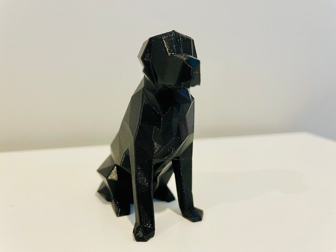 3D Printed Polygon Art Dog - Etsy Australia