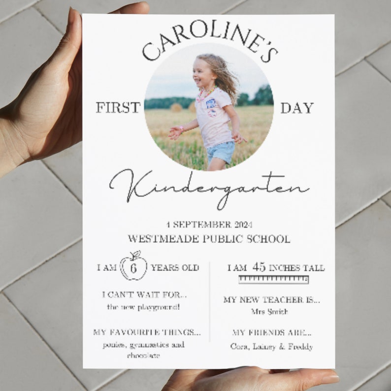 Editable First Day of School Milestone Template Sign, Back to School ...