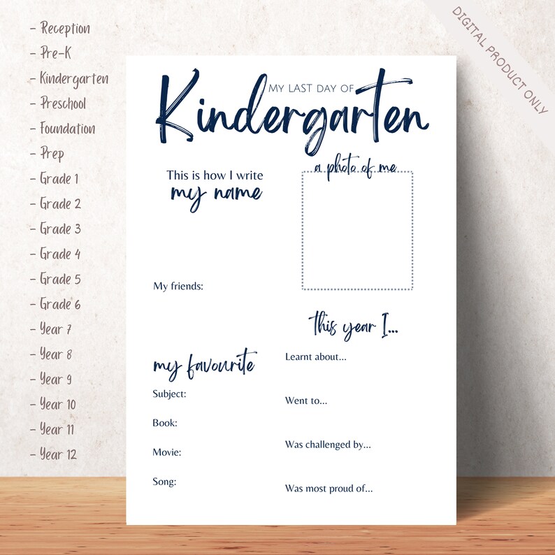 School Memory Box Kit: K-12 Keepsake Portfolio, Editable Canva Template ...