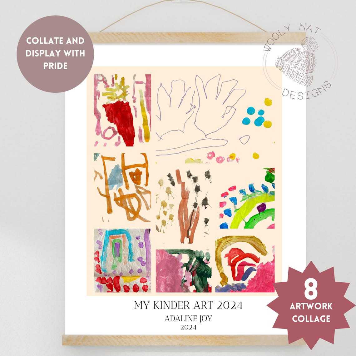 Child Art Collage: Custom Digitized Drawing Keepsake (digital Download ...