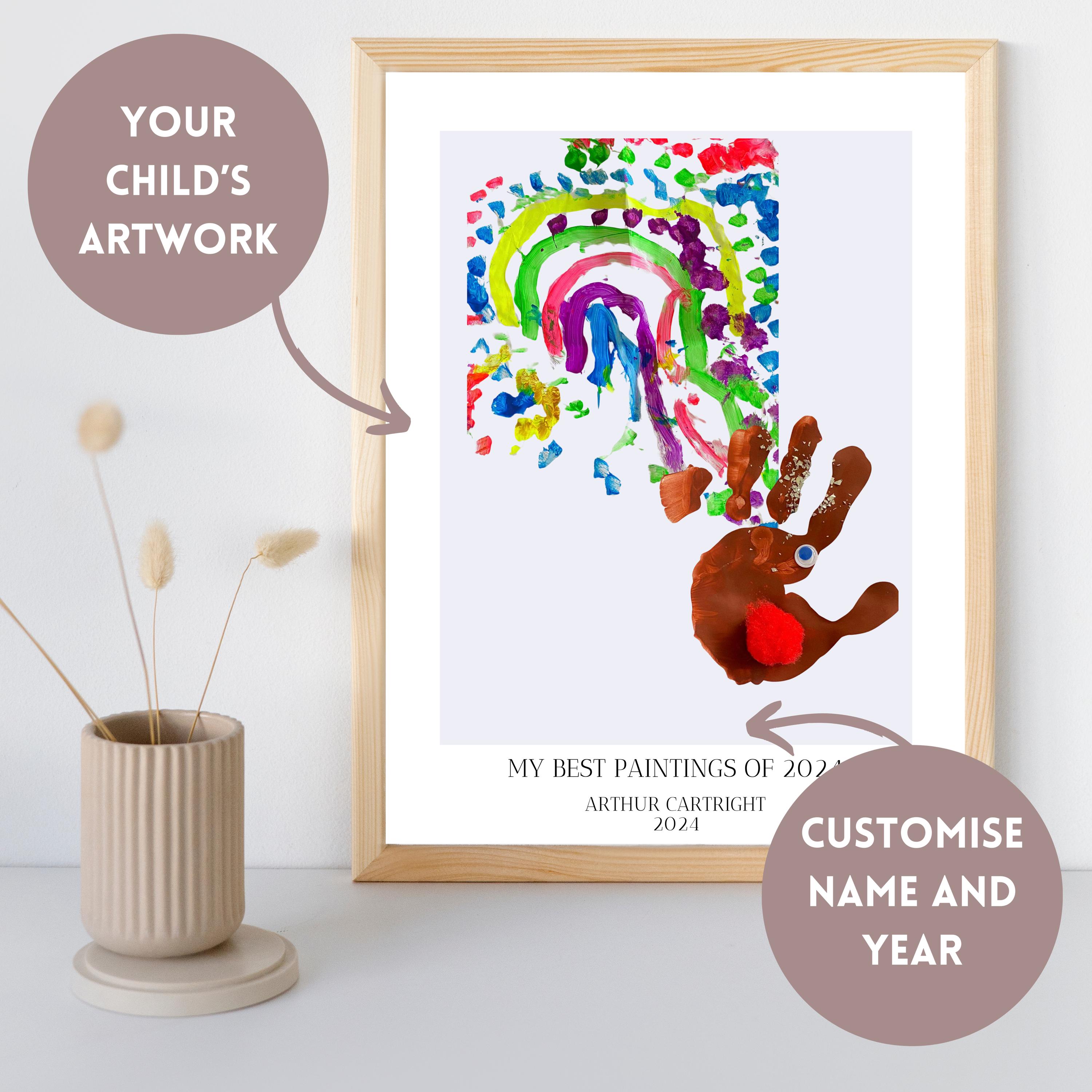 Child Art Collage: Custom Digitized Drawing Keepsake (digital Download ...