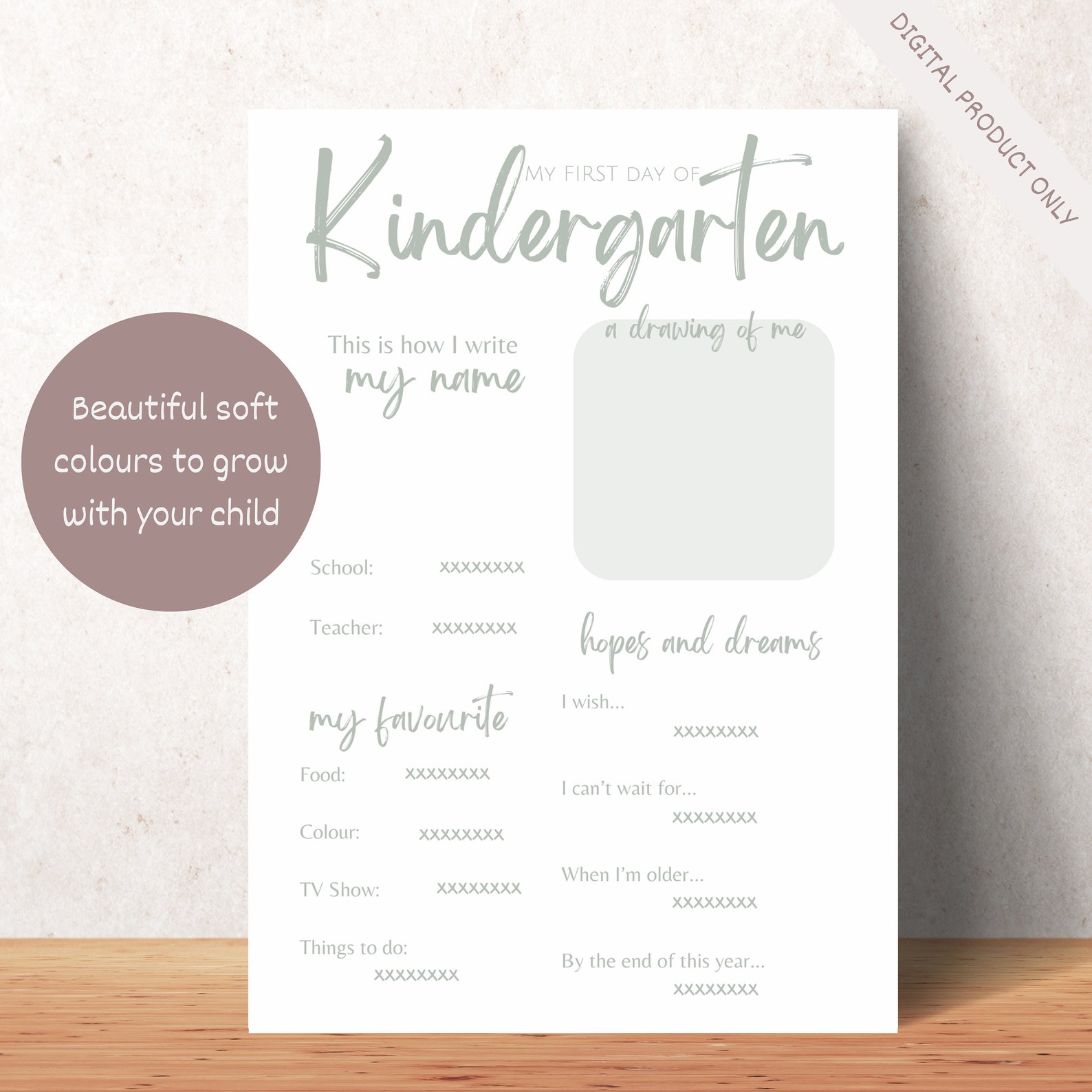 School Years Memory Book: First & Last Day Photo Album (CANVA Template ...