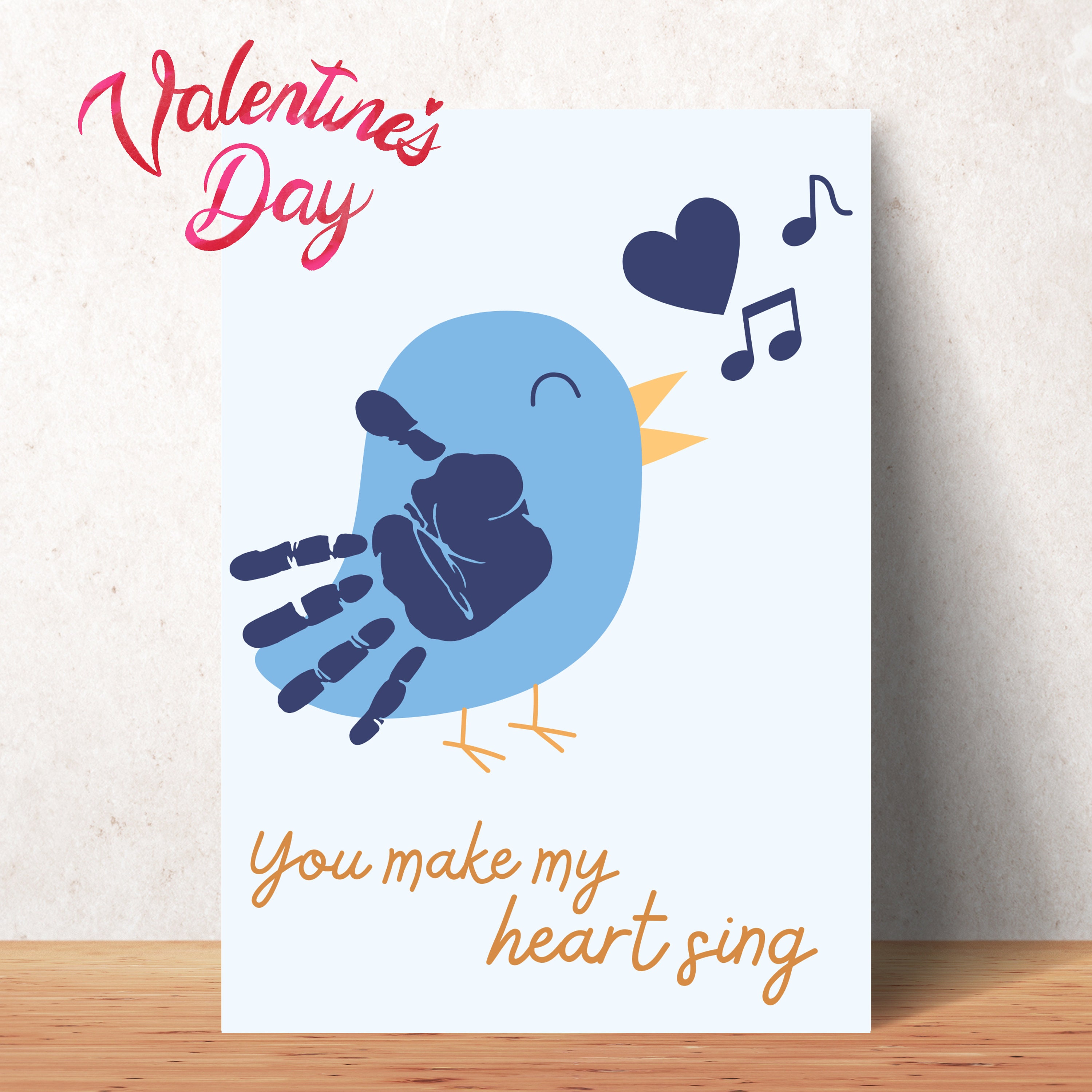 Handprint Craft Template Printable for Valentines Day, on Demand I Love ...