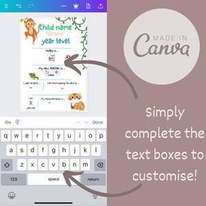 Back to School Template, First Day of Nursery Photo Canva Editable ...