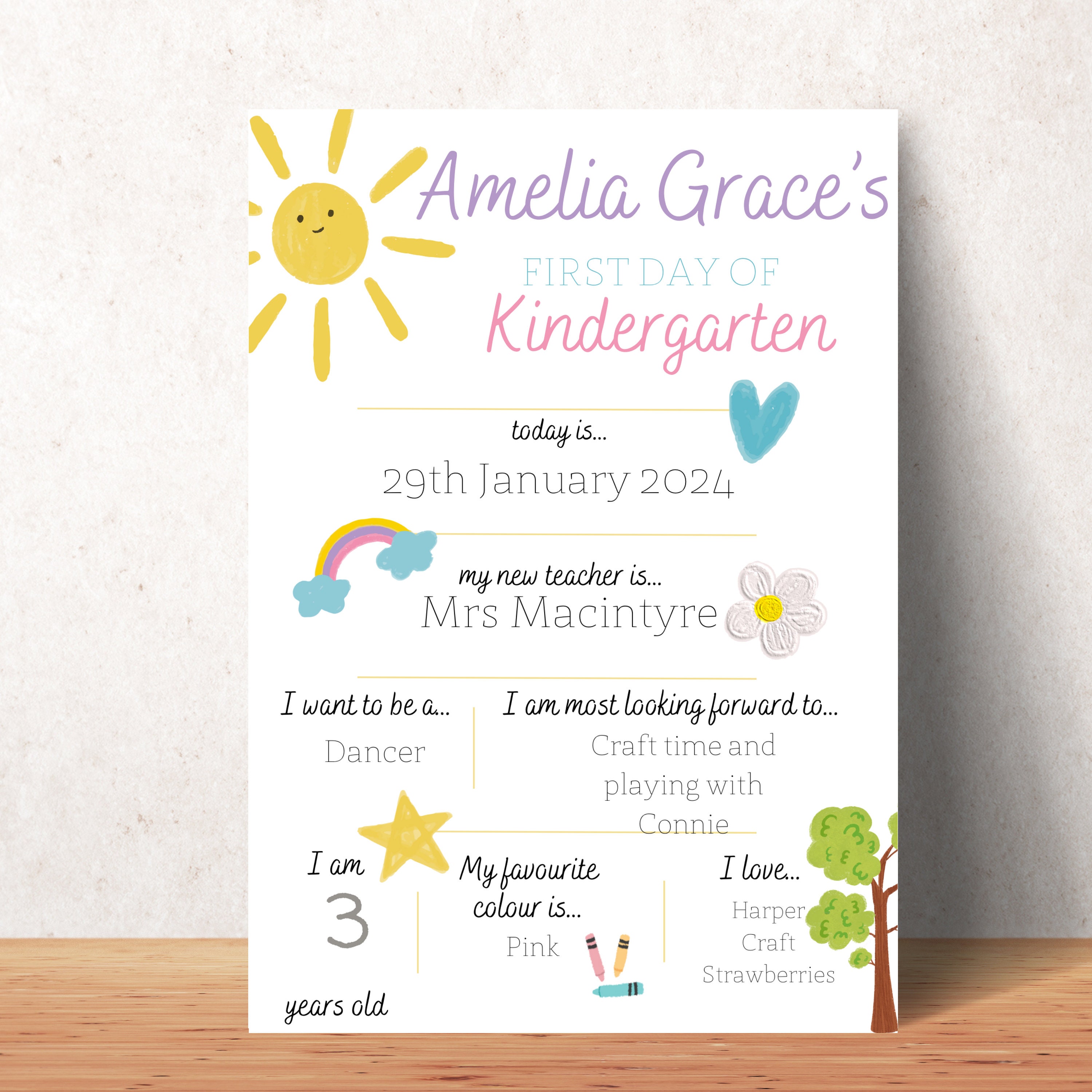 Editable Back to School Milestone Template Sign, First Day of School ...