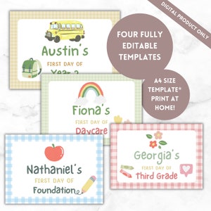 First Day of School Printable, Reusable Back to School Sign, Instant ...
