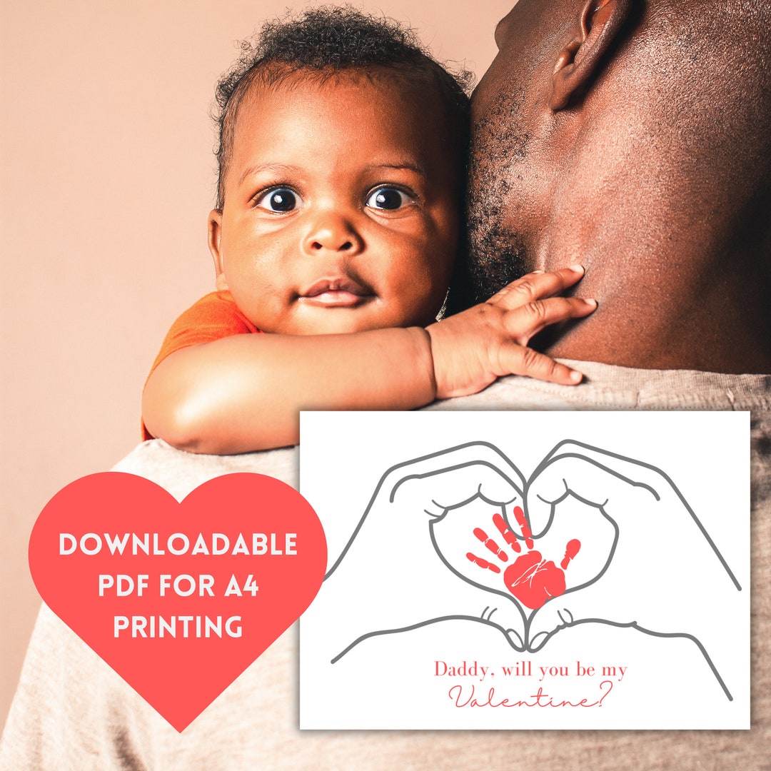 Handprint Craft Template Printable for Valentines Day, on Demand I Love ...