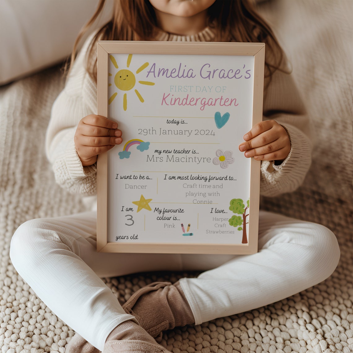 Editable Back to School Milestone Template Sign, First Day of School ...