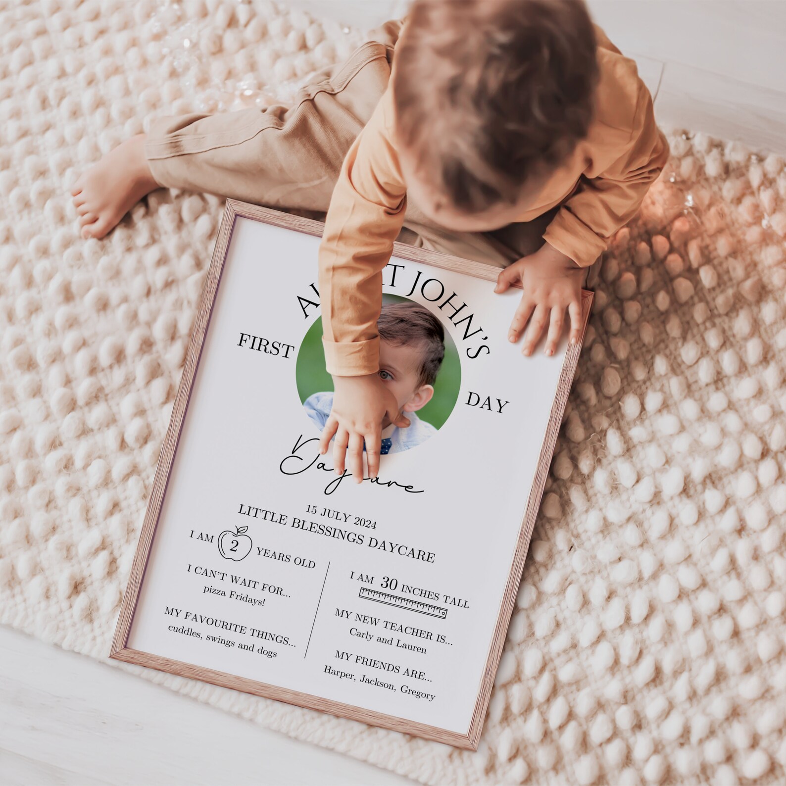 Editable First Day of School Sign: Classic Milestone Poster (canva ...