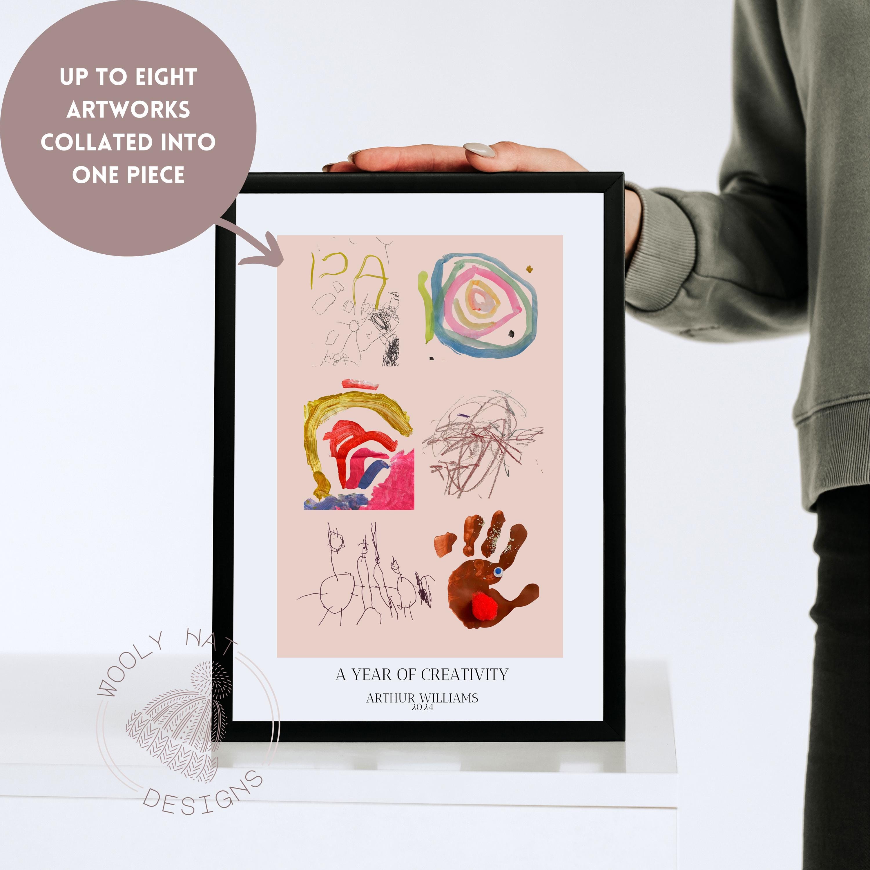 Child Art Collage: Custom Digitized Drawing Keepsake (digital Download ...